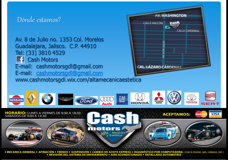 Cash motors gdl en Guadalajara. Teléfono y más info.