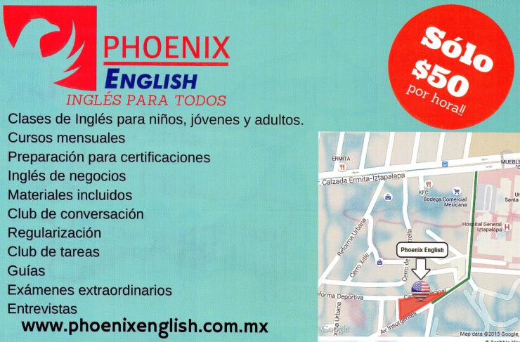Phoenix English en IZTAPALAPA. Teléfono y más info.