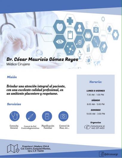 Consultorio Médico Dr. César Mauricio Gómez Reyes en EZEQUIEL MONTES ...