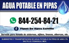 Pipas de Agua Potable Saltillo en SALTILLO. Teléfono y más info.